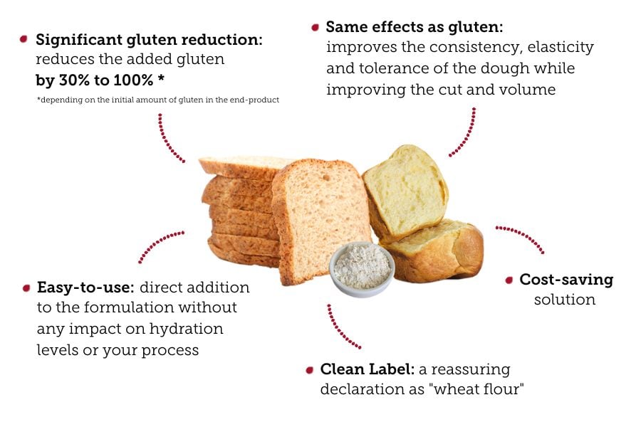 Reduce added gluten in your bakery applications with Glusafe Plus